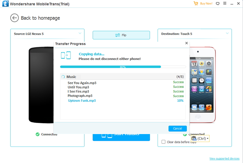 Hoe Muziek overzetten van Android naar iPod - dr.fone